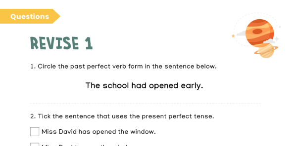 5.1a Year 5: using the perfect form of verbs to mark relationships of ...