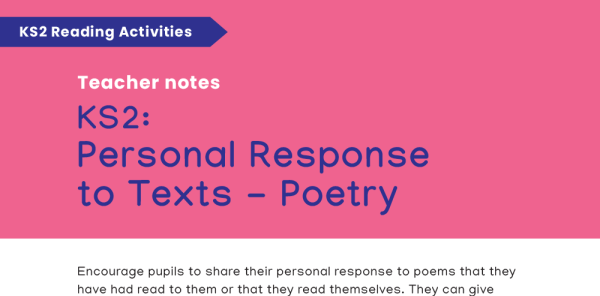 Key Stage 2 Reading Activity - Personal Response to a Text Worksheets ...
