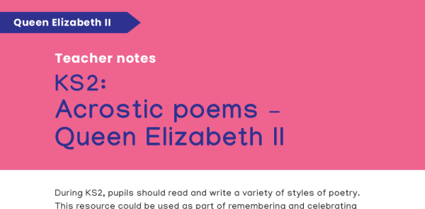 Acrostic Poems: Celebrating Queen Elizabeth II in Key Stage 1 and Key ...