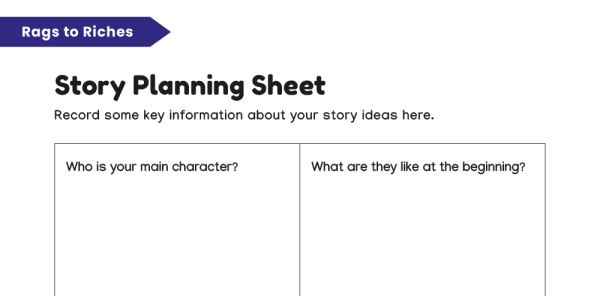 KS1 and KS2 Writing Templates - Rags to Riches Stories | Plazoom