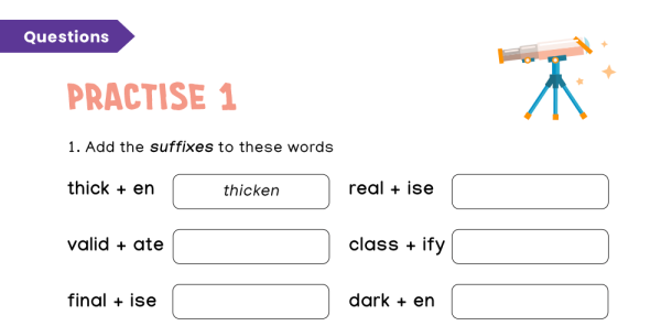 5.6 Year 5: W - converting nouns or adjectives into verbs using ...