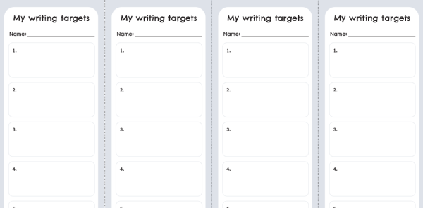 Writing Targets Bookmarks: Key Stage 1 and 2 | Plazoom