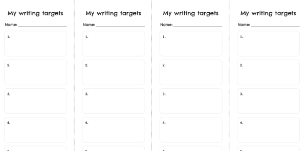 Writing Targets Bookmarks: Key Stage 1 and 2 | Plazoom
