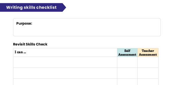 KS2 editable writing skills checklists | Plazoom